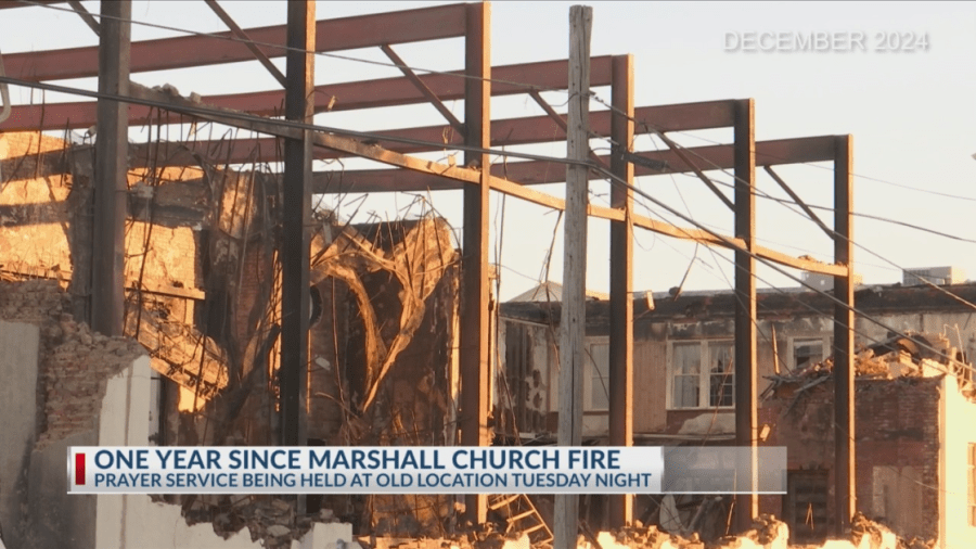 Marshall community prays for future of historic church 1 year after ...