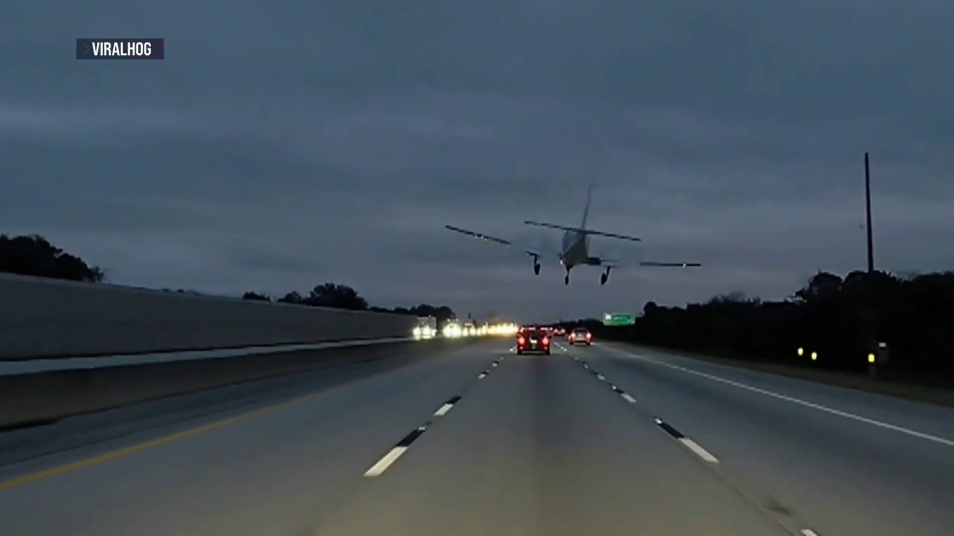 Video shows plane crashing on top of car during emergency landing on ...