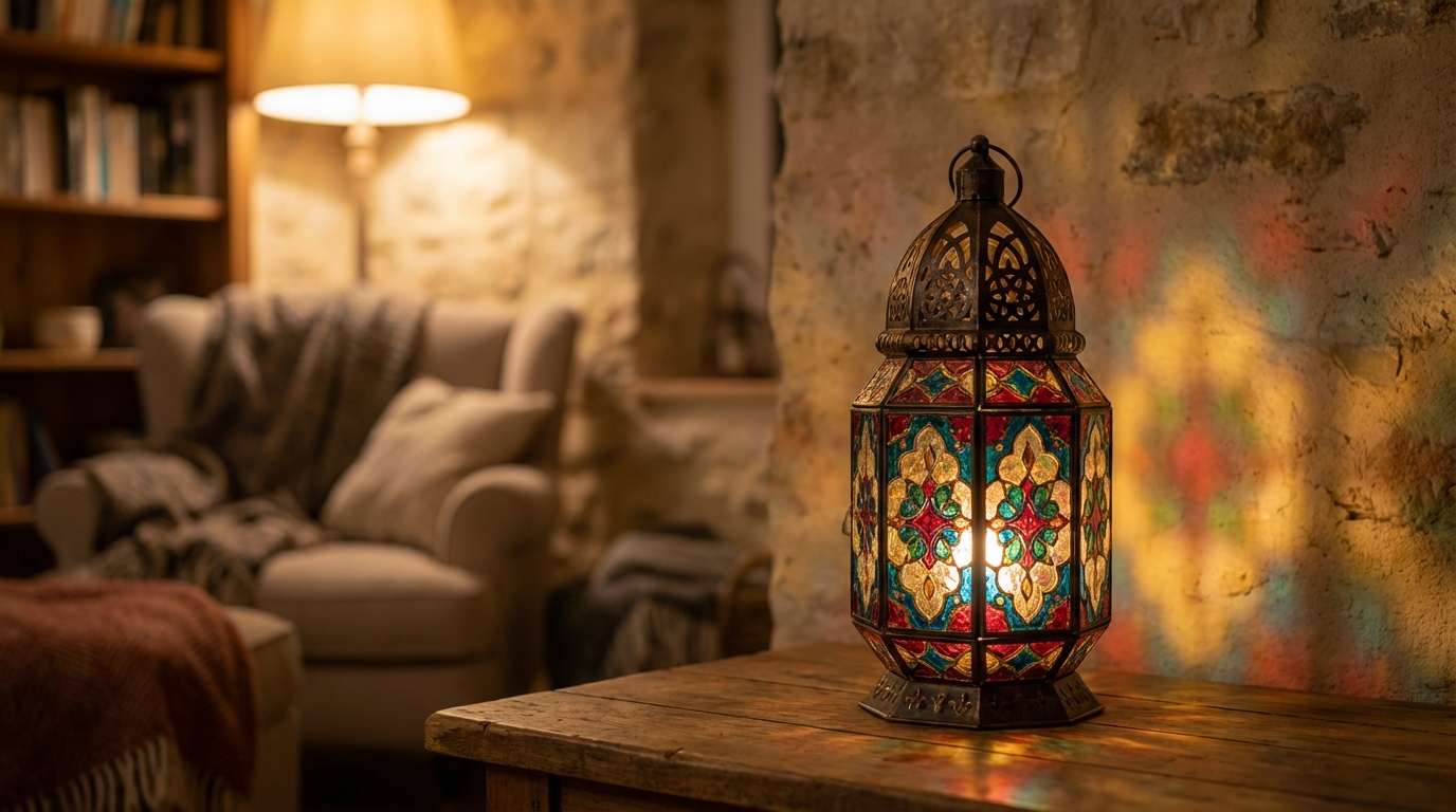 Cette lanterne de friperie se transforme en lumière d'ambiance féerique ...