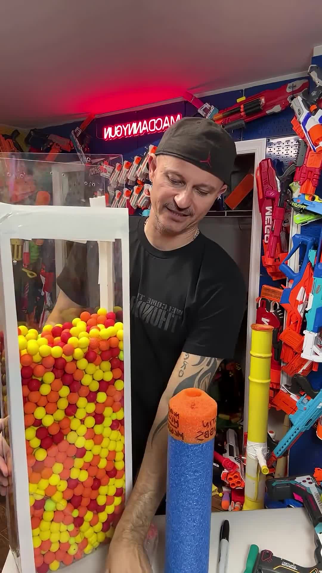 Nerf darts celebration for donations! 😳 (Live highlight)