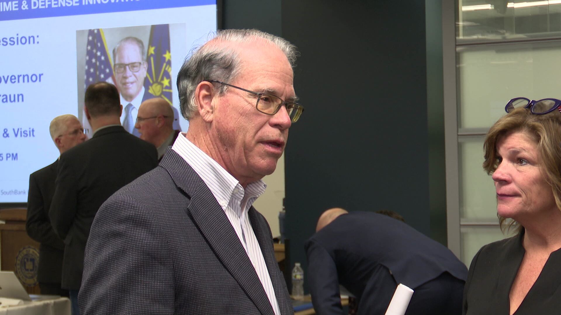 Gov. Braun discusses data centers, redistricting during South Bend visit