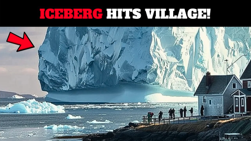 Iceberg drifts close to remote village as locals investigate mysterious ...