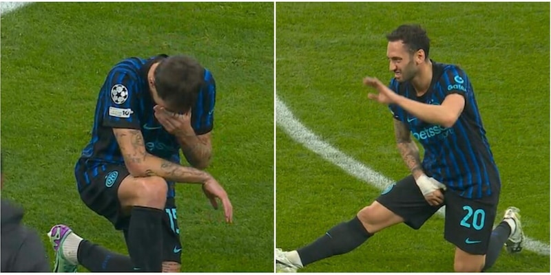 Doppio infortunio per l'Inter: Calhanoglu e Acerbi ko contro il Liverpool