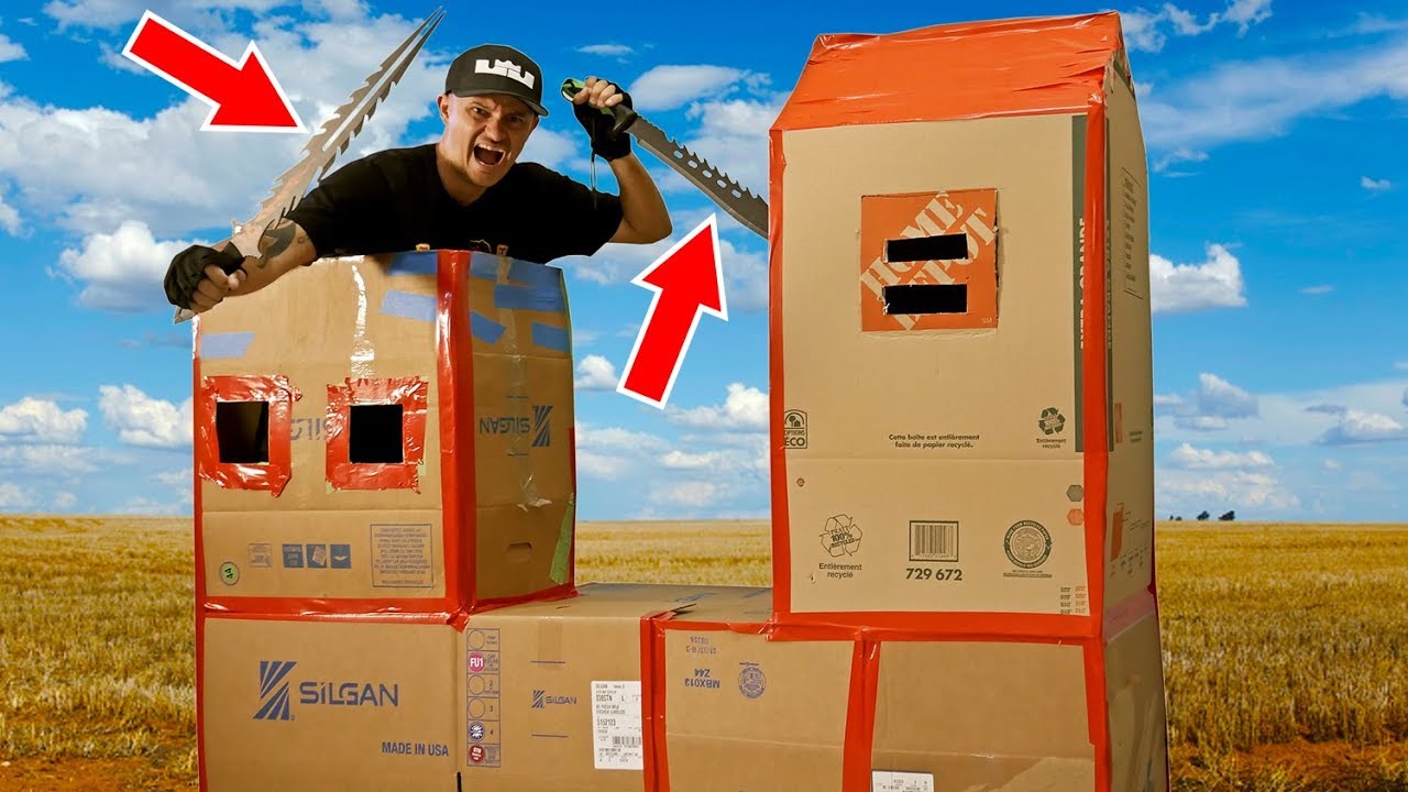 Box fort vs zombie swords | Death to box forts!