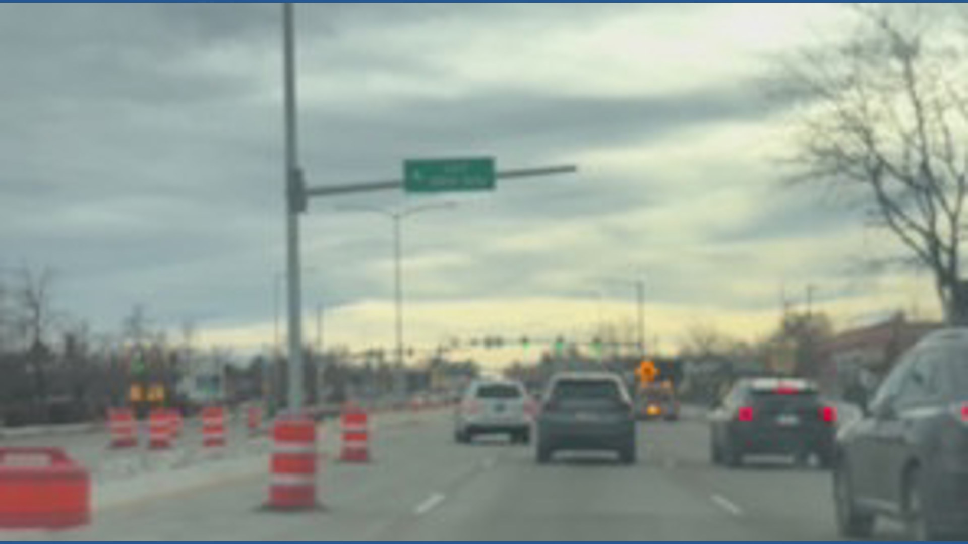 Near miss collision as continuous flow intersection debuts on Wadsworth
