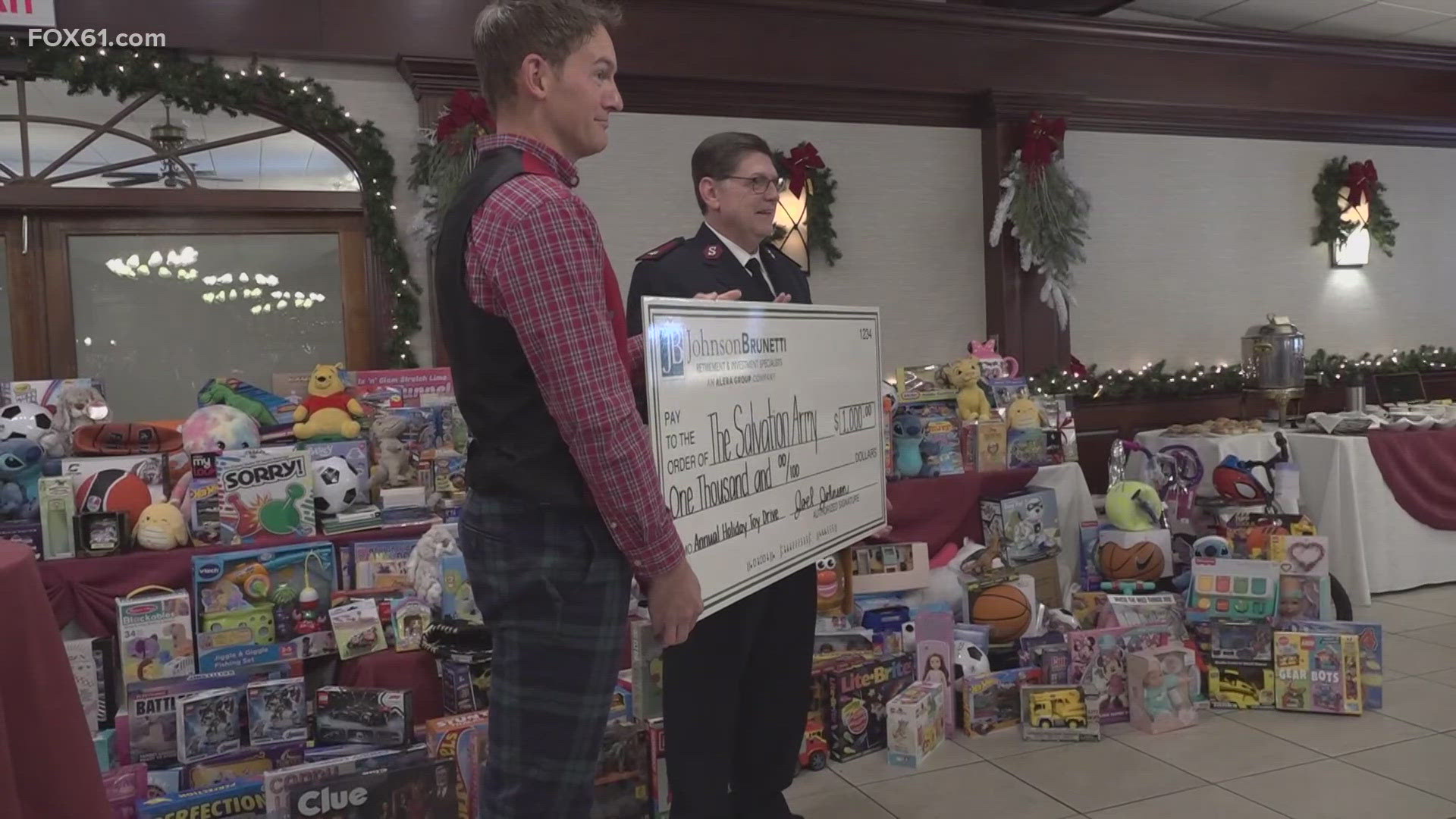 Salvation Army holiday drive in Southington sees over 1,000 toy donations