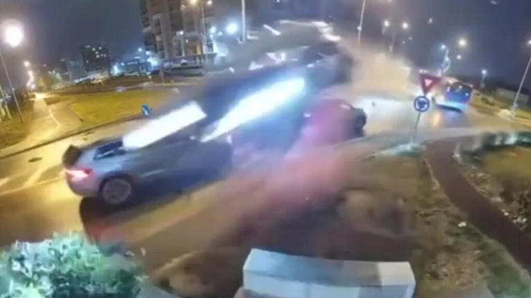 Mercedes goes flying over cars after driver passes out. Guess who still ...