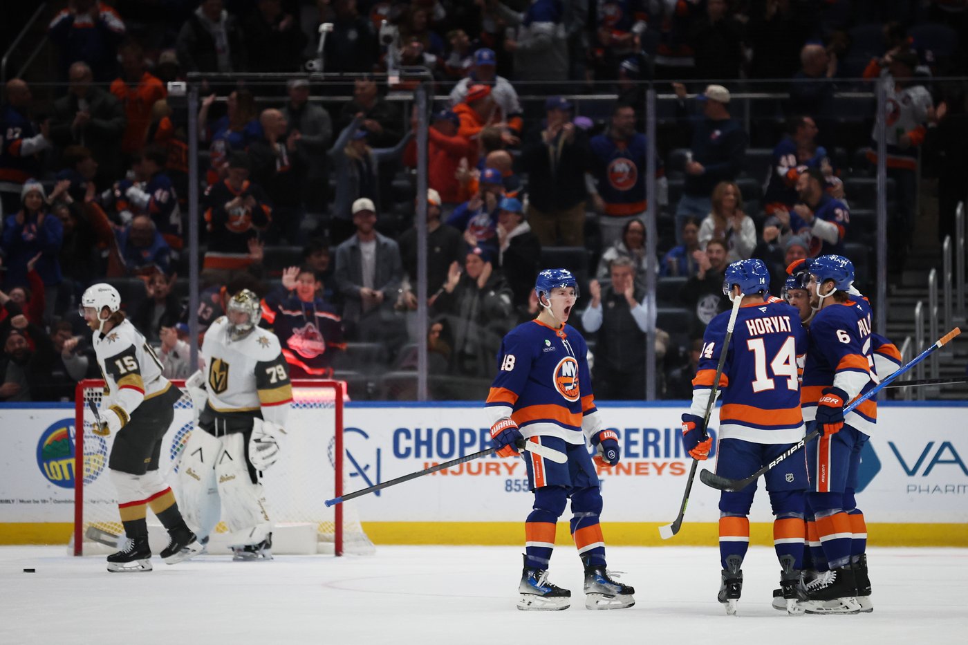 Emil Heineman scores in 4th round of shootout and Islanders beat Golden ...