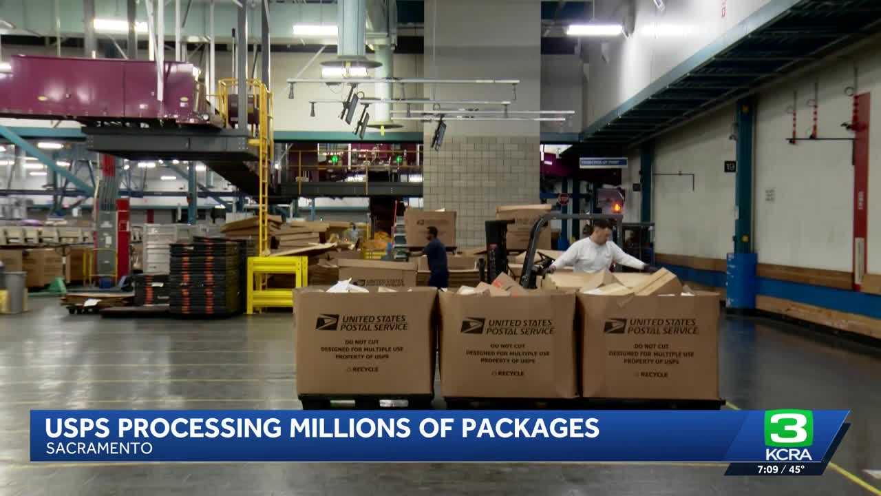 USPS processes millions of holiday packages in Sacramento