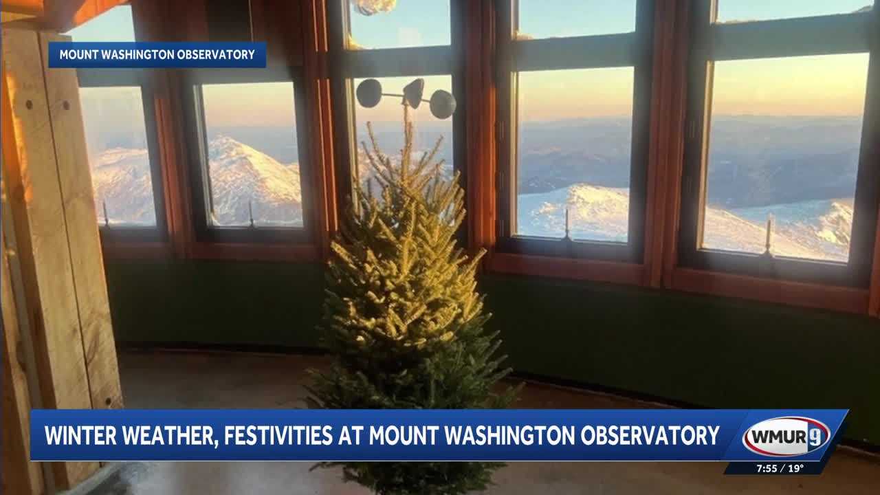 Winter weather and festivities at Mt. Washington Observatory