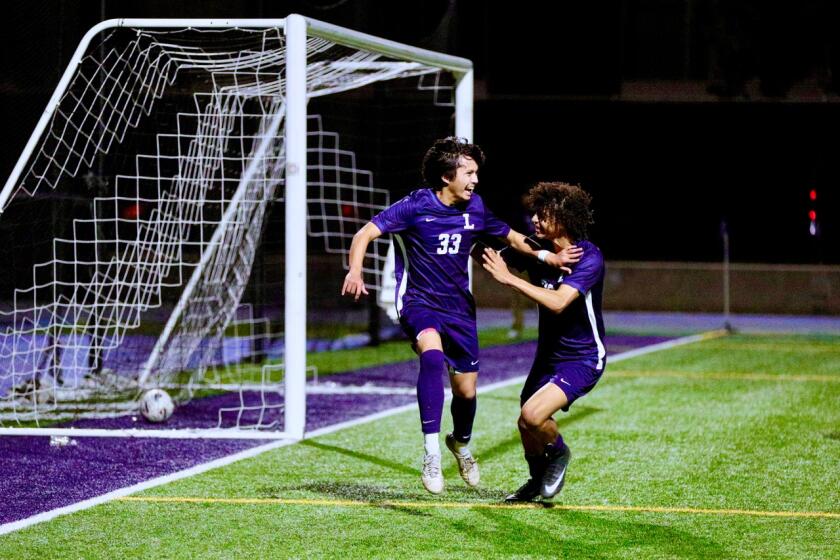 Josh Gallagher helps Loyola turn back Cathedral in boys' soccer rivalry ...