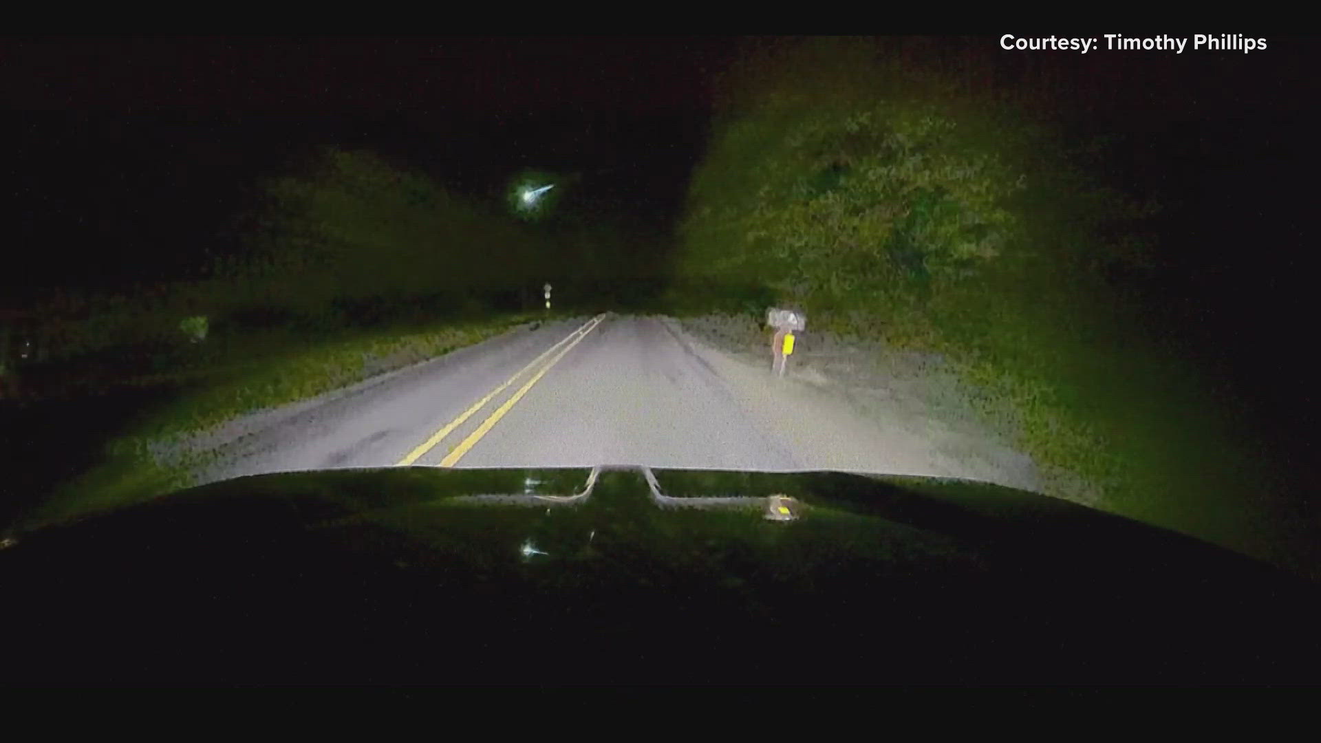 Bright green fireball streaks over Central Texas sky Tuesday night