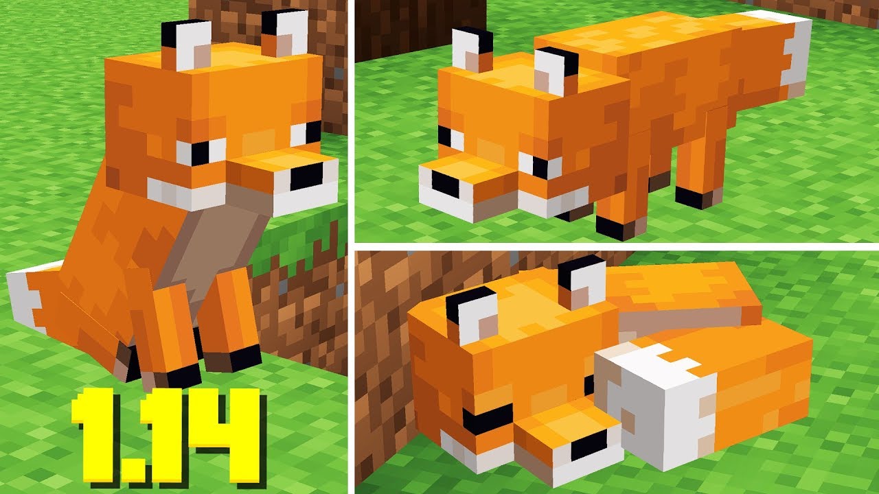 New foxes are finally here in Minecraft 1.14