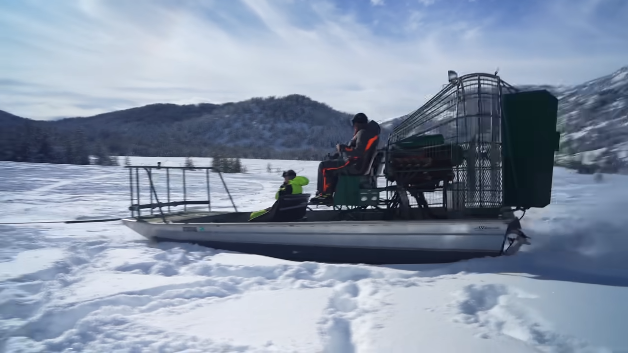 Is this airboat the most capable snow travel vehicle? This will blow ...