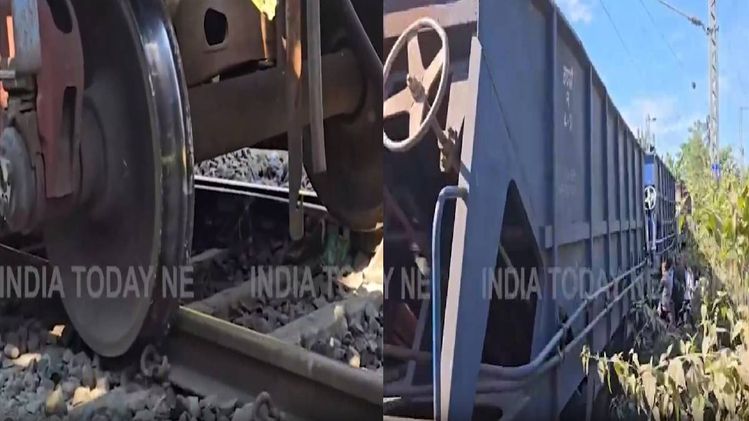 Freight train derails at Kayasthagram crossing, Assam–Tripura highway ...