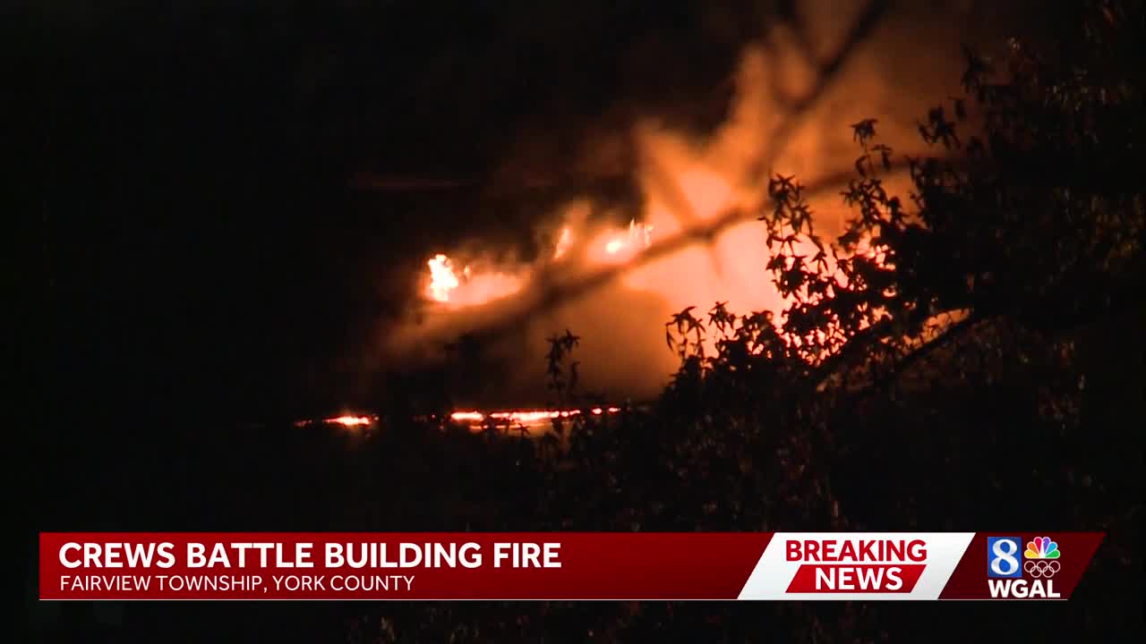 Crews battle 2nd alarm fire in Fairview Township