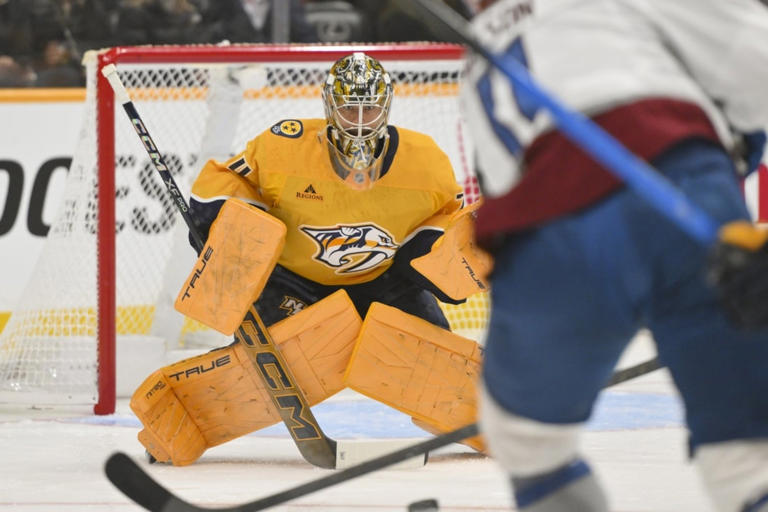 Avs level score in final seconds, but Predators prevail in shootout
