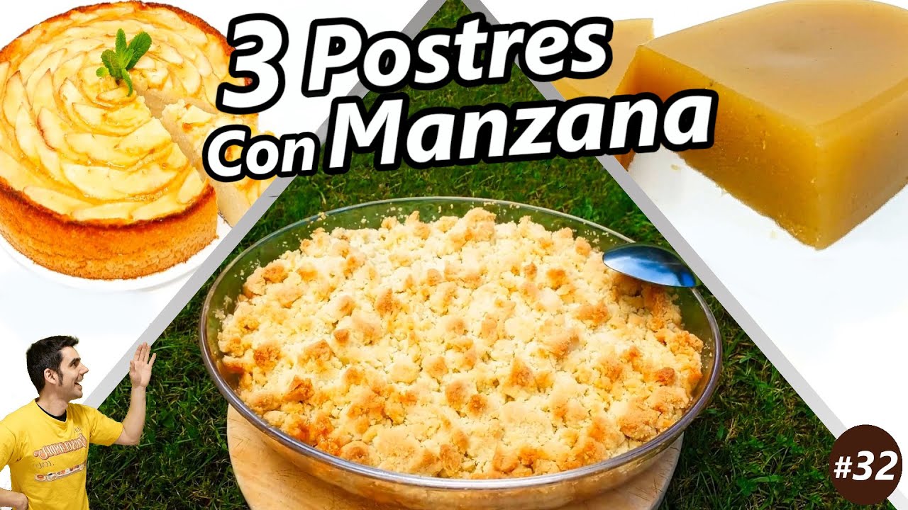 3 Recetas de Postres con Manzana Fáciles y Deliciosos