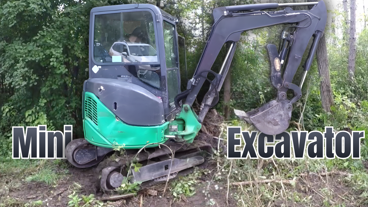 Clearing land efficiently using a mini excavator
