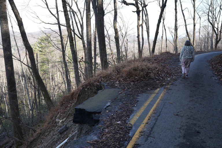 Davis Mountain, wrecked in Helene, among last roads in county closed