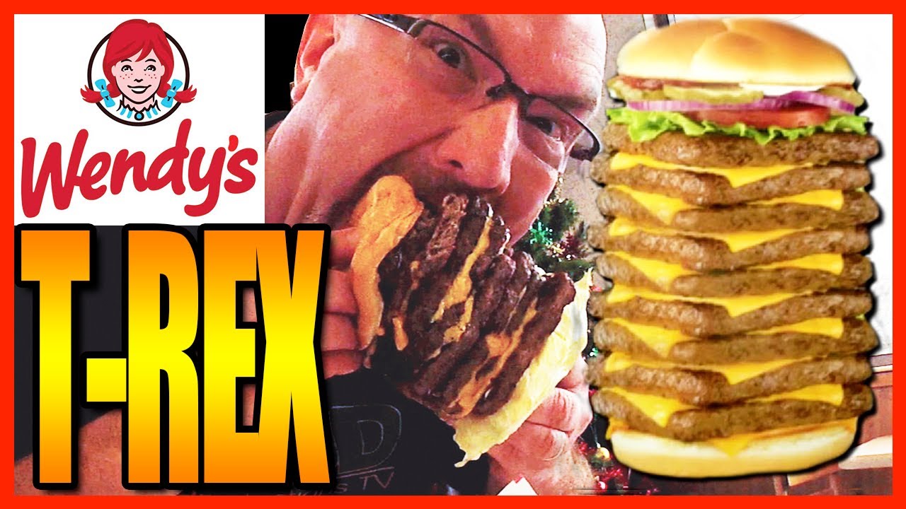 Taking on the T-Rex burger challenge
