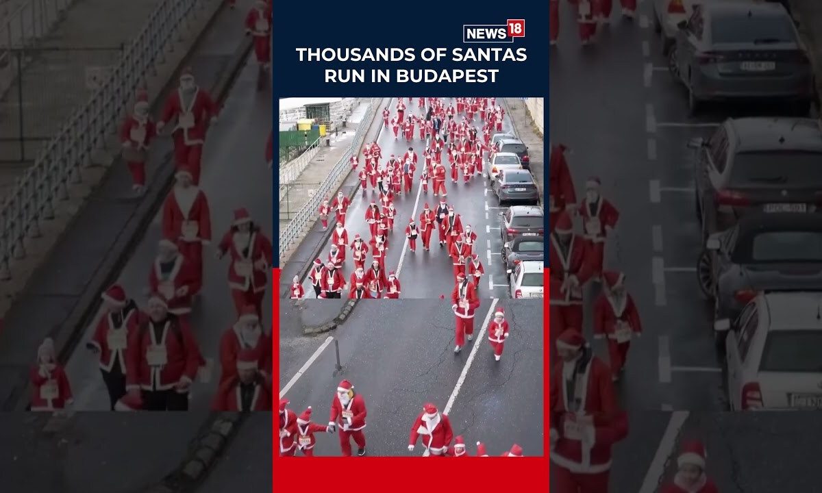 Viral | Thousands of runners in Santa costumes jog the streets of ...