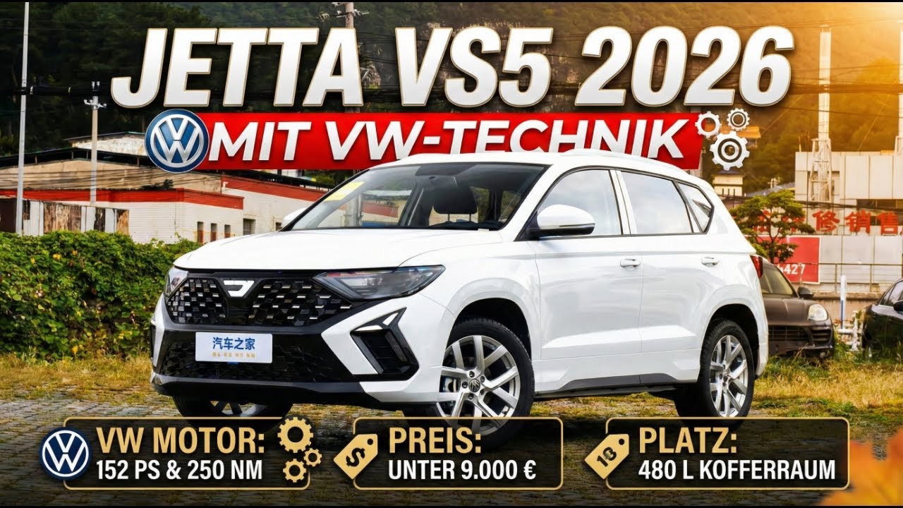 2026 Jetta VS5 mit VW-Technik | Kompakt-SUV für unter 9.000