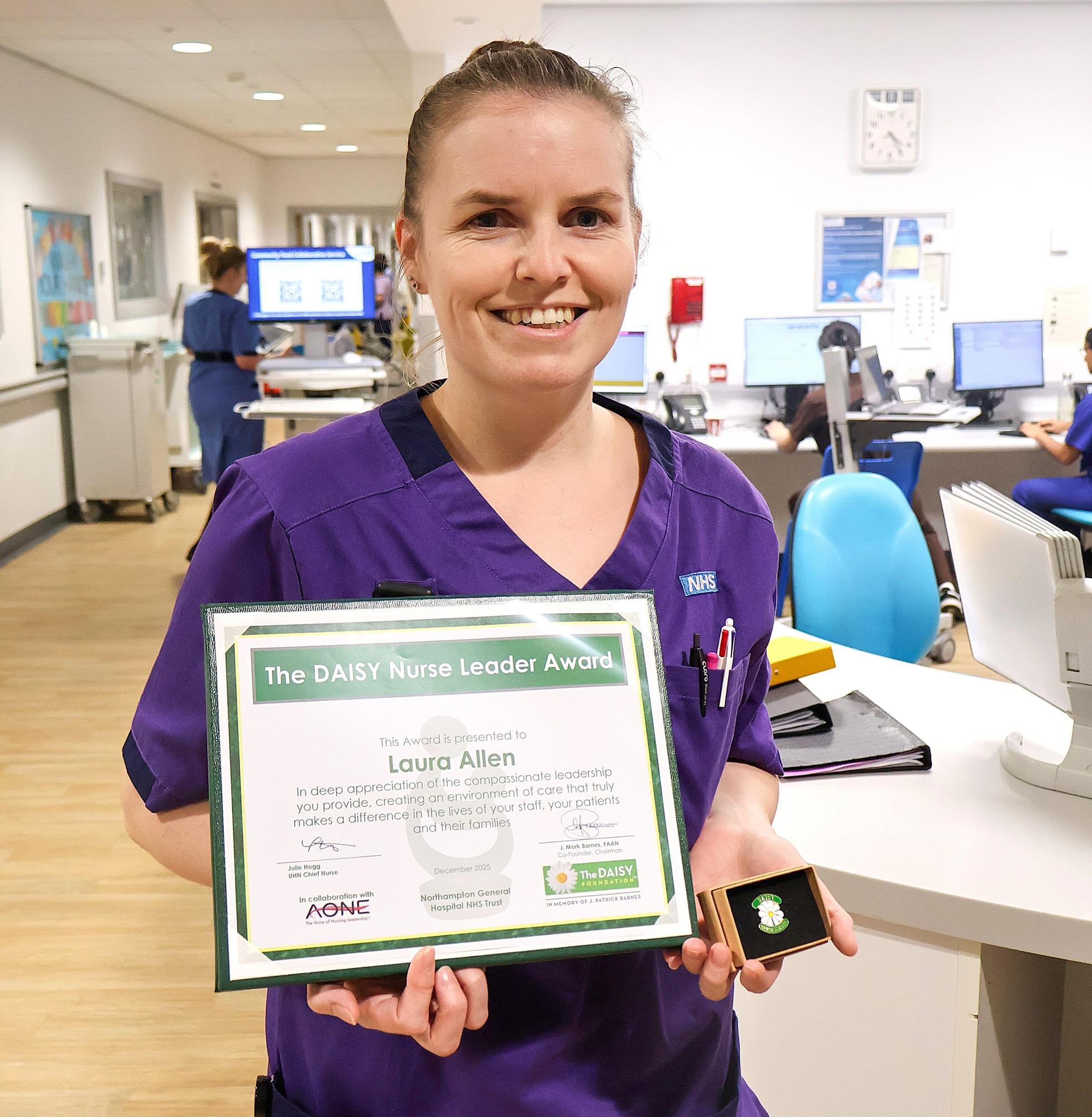 NGH matron wins DAISY award for her compassion, empathy, and leadership