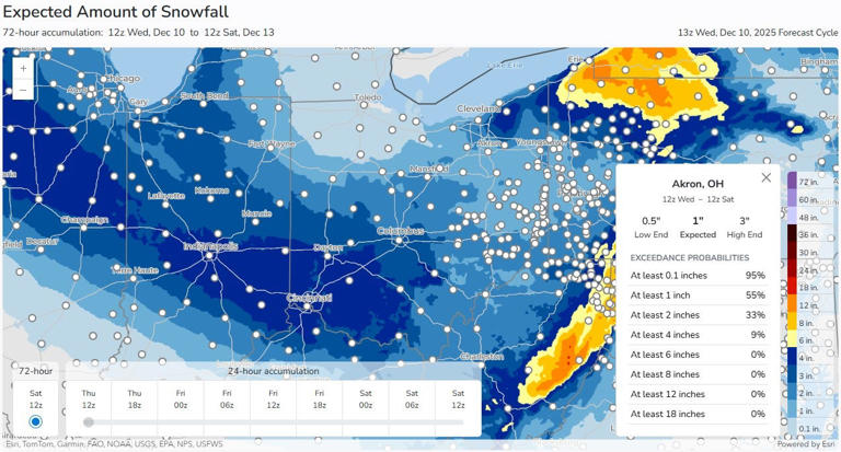 How much snow will Ohio get? See NWS 3-day forecast