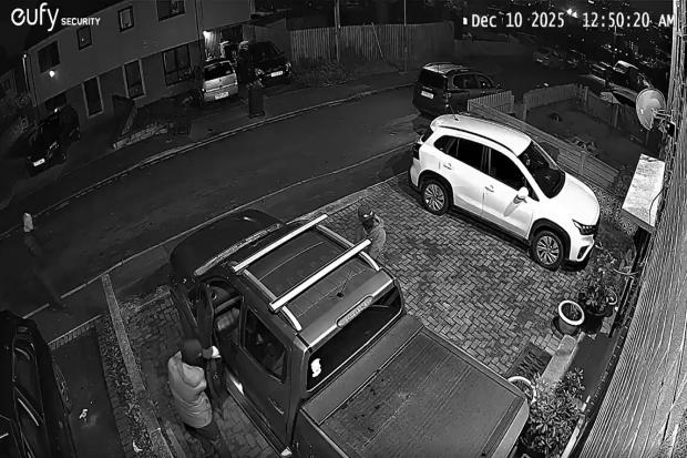 CCTV captures moment masked men steal pick-up truck from Baildon
