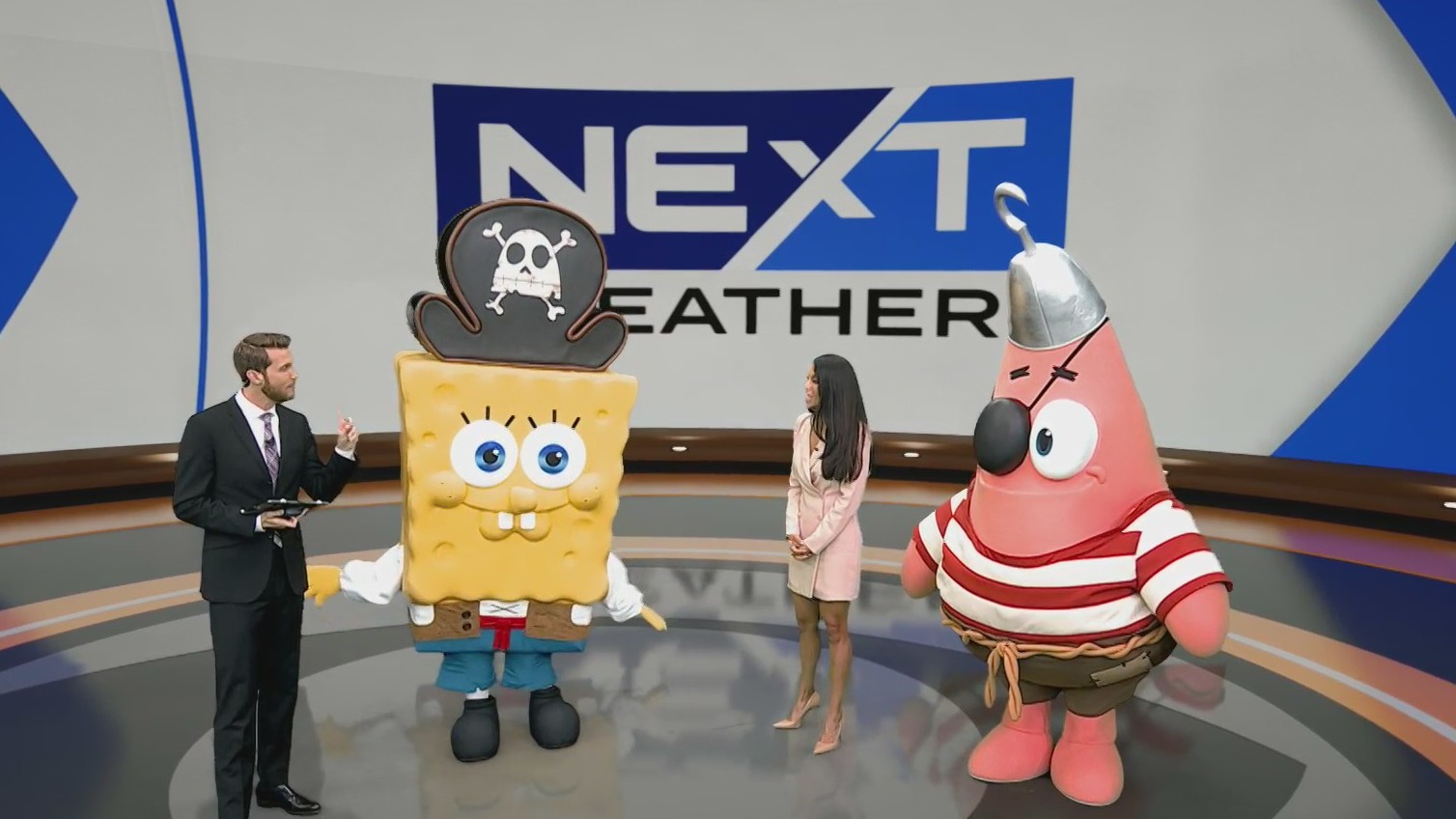 SpongeBob SquarePants, Patrick Star head to CBS News Miami to promote new movie
