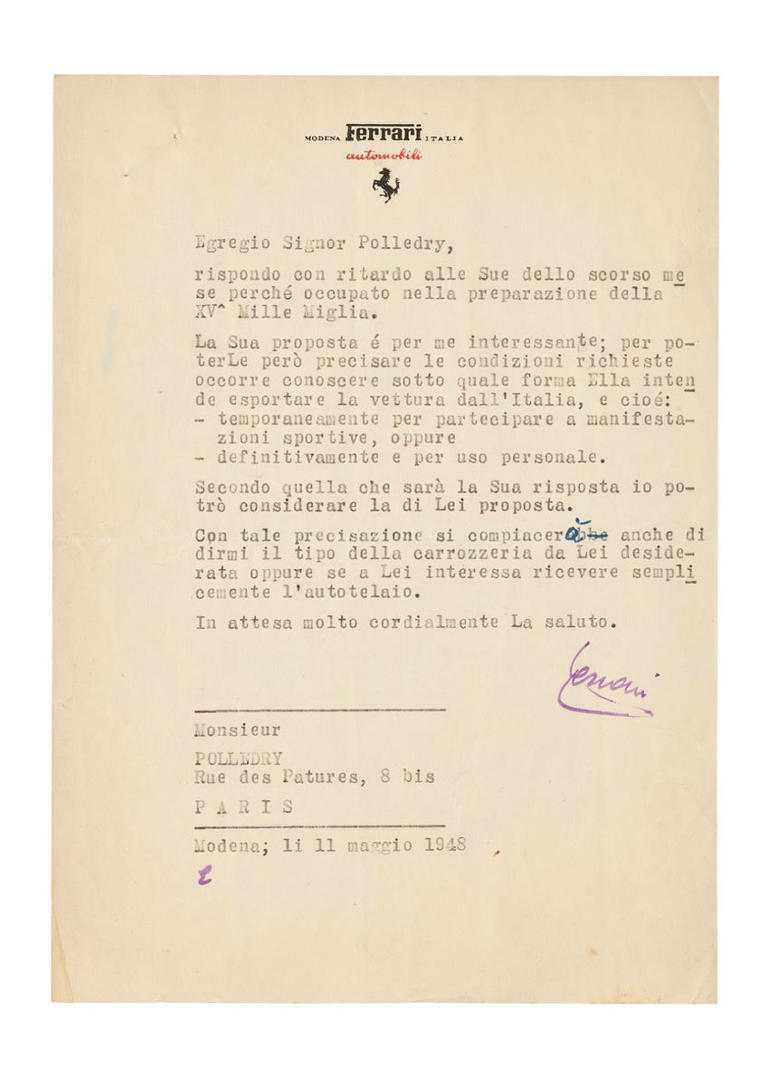 Rare collections of Ayrton Senna and Enzo Ferrari's personal letters go ...