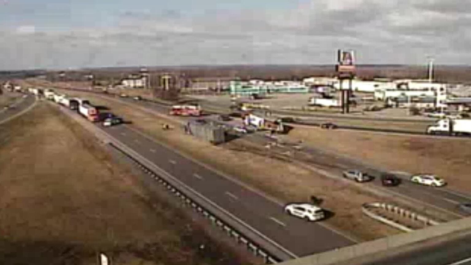 Several cattle loose after trailer, semi crash on I-70 near Oak Grove exit
