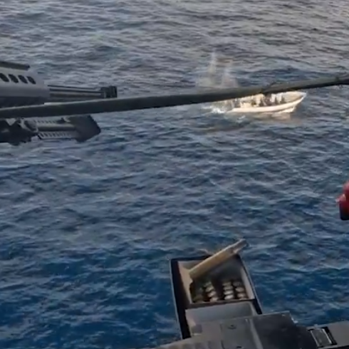 Coast Guard video shows shots fired at alleged drug boat in the Pacific