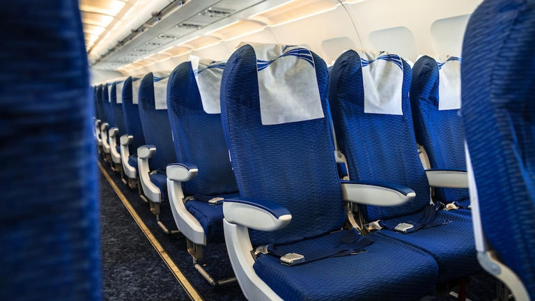 Why airplane seats are often blue