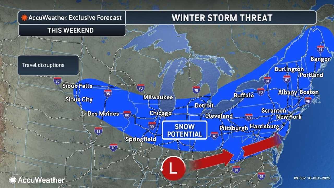 Winter storm threat will follow quick-moving clippers: Projected track ...