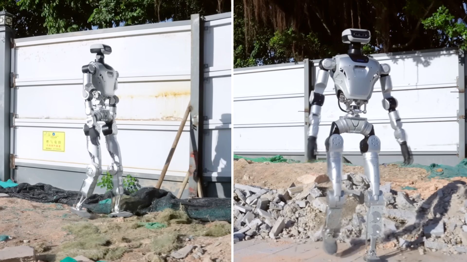 Video: China’s humanoid robot strides through rubble with human-like ...