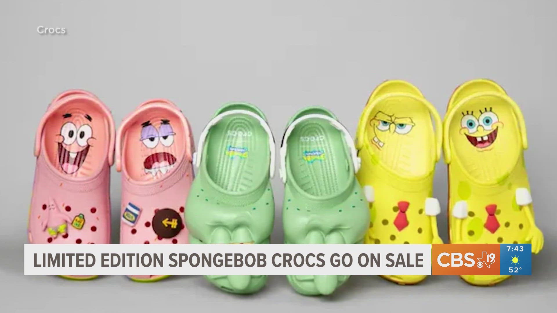 Limited edition SpongeBob Crocs go on sale