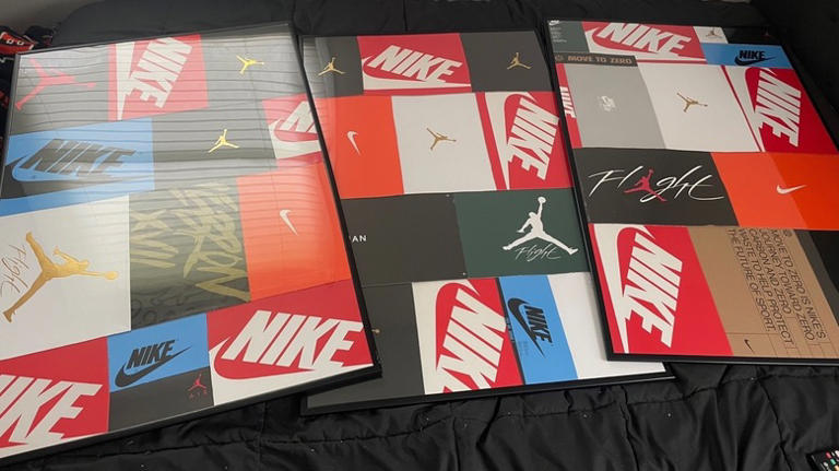 Don't throw away old shoe boxes, use them as unique wall decor