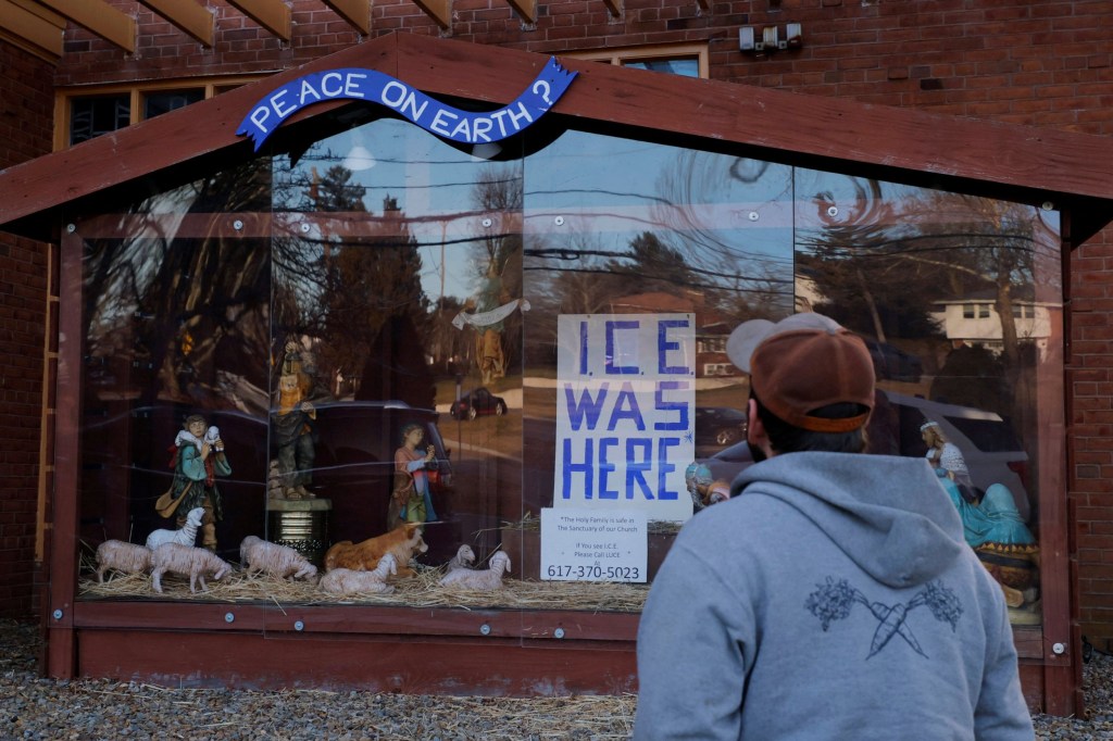 Catholic church hits back at Trump’s ICE raids with special nativity scene
