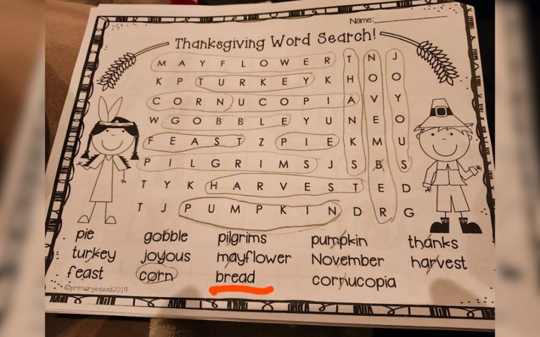 Dad left stumped by 1st grader son’s wordsearch: "Who’s responsible?"