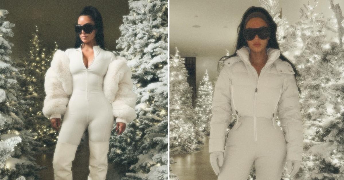 Kim Kardashian flaunts her figure for cheesy photoshoot in her home ...