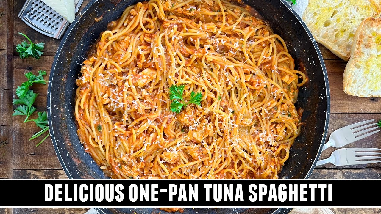One-pan tuna spaghetti | Ridiculously good and easy recipe