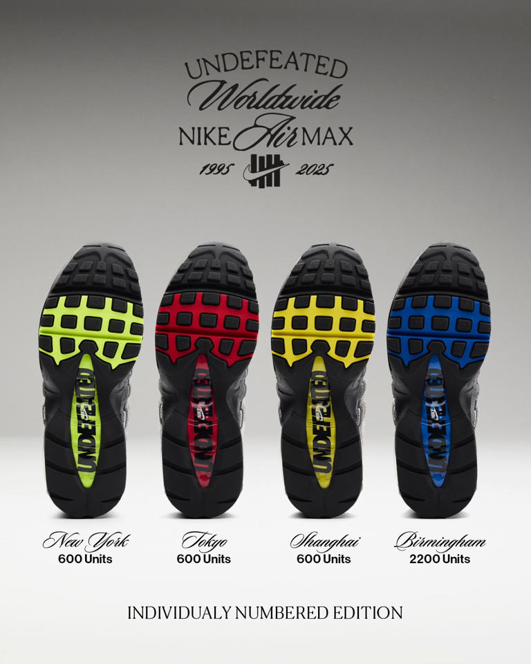 These Undefeated x Nike Air Max 95s are releasing in select regions