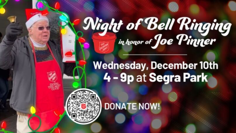 WIS ringing Salvation Army bell tonight in memory of Joe Pinner