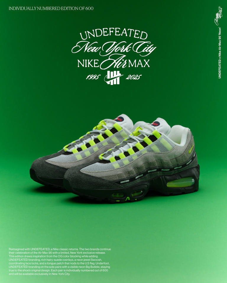 These Undefeated x Nike Air Max 95s are releasing in select regions