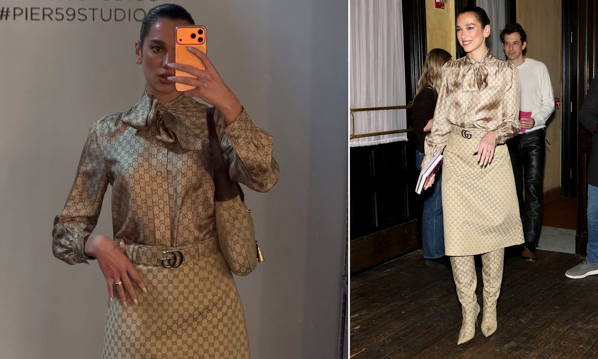 Dua Lipa looks incredibly chic in head-to-toe Gucci as she steps out ...