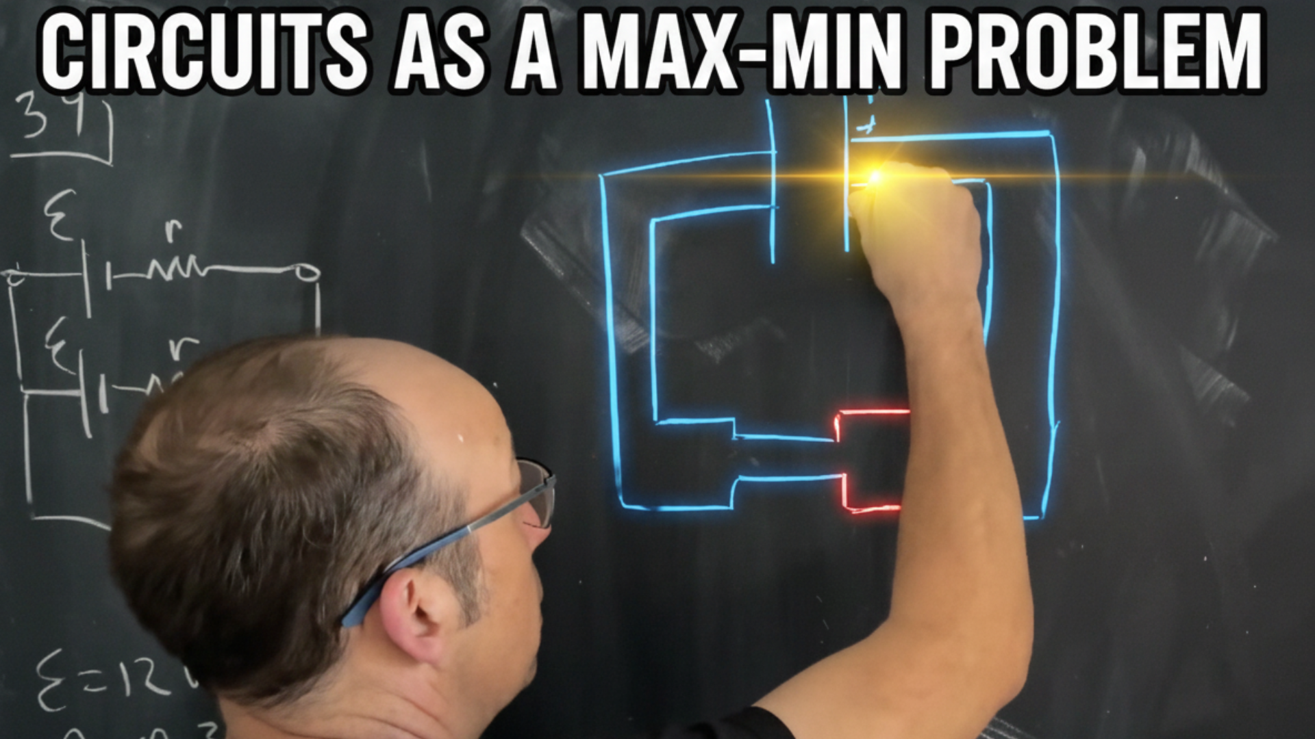 Max-min problem approach to physics circuits