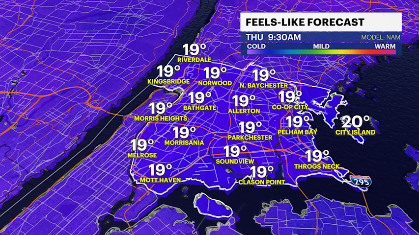 From better to bitter: Temps drop, wind picks up Thursday in the Bronx