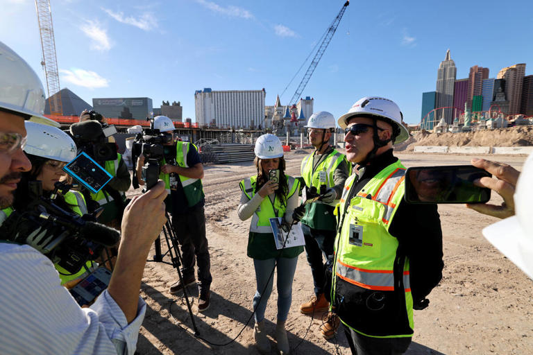A’s Las Vegas ballpark: Media gets first tour of stadium under ...